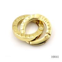 China Gold Plating Spring Ring Clasp 30mm Metal Circular Carabiner Clip for Bags for sale