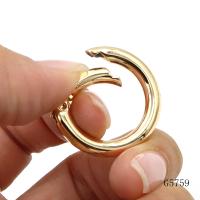 China 27mm Openable Push Gate Metal Spring O Ring Clip, Popular Circular Spring Key Ring Clasp for Keychains & Bag Charm Accessories for sale