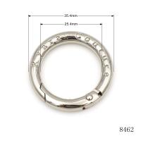 China 1 Inch Round Metal Spring O Ring Custom Logo Circle Carabiner Clip OEM for sale