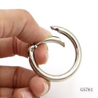 China 32mm Zinc Alloy Spring Round Circle Carabiner Spring Ring for Handbag Hardware Accessories for sale