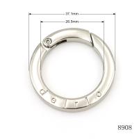 China Zinc Alloy Openable Metal Ring Clip Spring Snap Gate Clasp Custom Bag O Ring Hook for sale