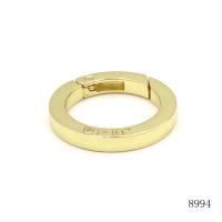 China Inner diameter 30mm gold spring trigger open O ring personalized flat round carabiner for sale