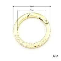 China Custom Logo Gold Plated Metal Spring O Ring Carabiner Clasp 20mm to 50mm for sale