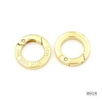 China Alloy Gate Ring Clasp Custom Spring O Ring Carabiner 26mm OD 17mm ID Engraved Logo for sale