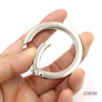 China 50mm Outer 38mm Inner Polished Alloy Large Spring O Ring Clasp for Handbag Hardware for sale