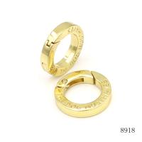 China Alloy Gate Ring Clasp Custom Spring O Ring Carabiner 26mm OD 17mm ID Engraved Logo for sale