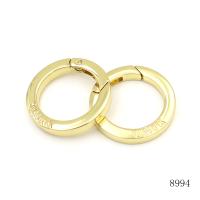 China Waterproof Metal Spring O Ring Carabiner Gold Plating Custom Logo Clasp Metal Key Chain Rings for sale