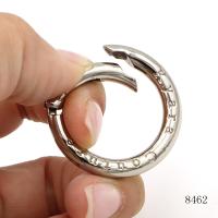 China 1 Inch Round Metal Spring O Ring Custom Logo Circle Carabiner Clip OEM for sale