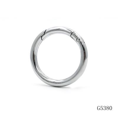 China 38mm Spring Carabiner Round Circle Spring Ring For Handbag Hardware Accessories for sale
