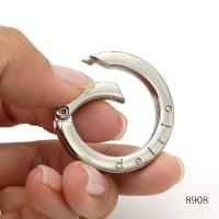 China Zinc Alloy Openable Metal Ring Clip Spring Snap Gate Clasp Custom Bag O Ring Hook for sale