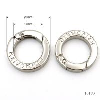 China Custom Logo Carabiner Clasp 26mm Spring O Ring Nickel Zinc Alloy for Keychains for sale