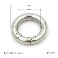 China Stainless Steel Spring O Ring 20mm Custom Logo Laser Clasp Carabiner Round Ring for sale