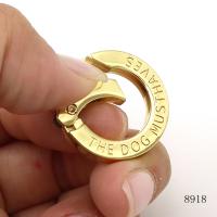 China Alloy Gate Ring Clasp Custom Spring O Ring Carabiner 26mm OD 17mm ID Engraved Logo for sale