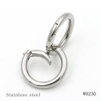 China Stainless Steel Spring Ring 28mm x 20mm Round Wire Snap Clasp for Bags Keychains for sale