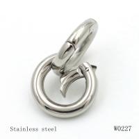 China Stainless Steel Spring O Ring 20mm Custom Logo Laser Clasp Carabiner Round Ring for sale