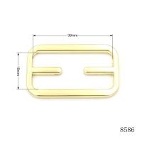 China 38mm Shiny Gold Metal Triglide Slide Adjuster Buckle Custom Logo Hardware Buckle for Purse strap for sale