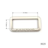 China 32mm Custom engraving brand logo metal rectangular buckle for bag strap for sale