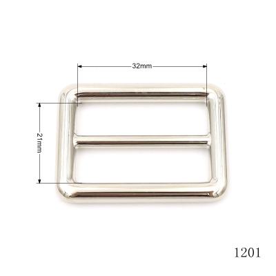 China 32mm Zinc Alloy Adjustable Strap Buckle Classical Design Metal Slider for Bag Strap for sale