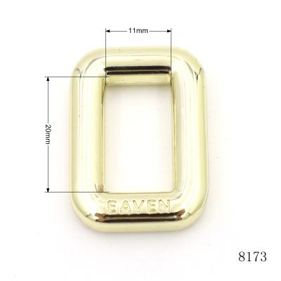 China Bag Parts & Accessories Metal Square Buckle Custom Logo Frame Buckle Connector Strap Adjuster Slider Loop Buckle for sale