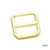 China Smooth Edge Thick Gauge Metal Center Bar Buckle Gloss Plated Zinc Alloy Slide Adjuster for Designer Handbag Shoulder Strap for sale