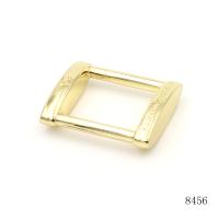 China Gold Logo Engraved Zinc Alloy Square Buckle Metal Slider Buckle For Handbag Hardware Accessories for sale