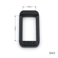 China Zinc Alloy Rectangle Square Loop Buckle 31mm Inner Height Black Metal Strap Keeper Bag Hardware for Handbag Backpack Webbing for sale