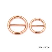 China Round Shape Rose Gold Gun Metal  Buckle Zinc Alloy Tri-Glide Slider Buckle For Handbag Purse Hardware Accessories for sale