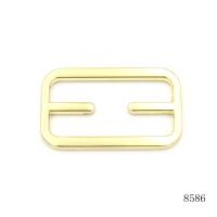 China 38mm Shiny Gold Metal Triglide Slide Adjuster Buckle Custom Logo Hardware Buckle for Purse strap for sale