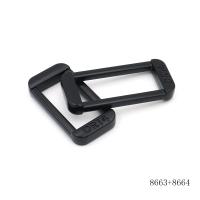China Zinc Alloy Rectangle Square Loop Buckle 31mm Inner Height Black Metal Strap Keeper Bag Hardware for Handbag Backpack Webbing for sale