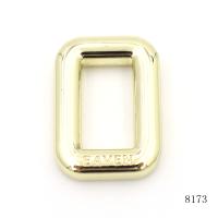 China Bag Parts & Accessories Metal Square Buckle Custom Logo Frame Buckle Connector Strap Adjuster Slider Loop Buckle for sale