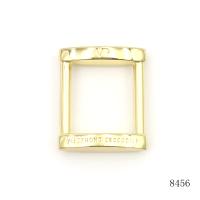 China Gold Logo Engraved Zinc Alloy Square Buckle Metal Slider Buckle For Handbag Hardware Accessories for sale
