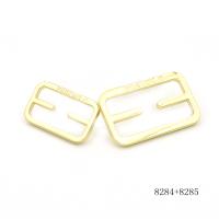 China Nickel Free Gold Logo Engraved Metal Square Buckle Zinc Alloy Tri-Glide Slider Buckle For Bag Hardware Accessories for sale