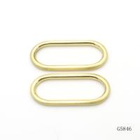 China Bag Accessories Strap Buckle Zinc Alloy Die Casting Oval Ring Buckle Slider Adjuster Loop Buckle for sale