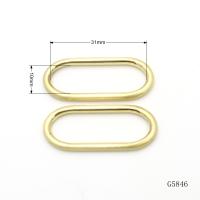 China Bag Accessories Strap Buckle Zinc Alloy Die Casting Oval Ring Buckle Slider Adjuster Loop Buckle for sale