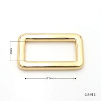 China Bag Accessories Metal Square Buckle Quality Zinc Alloy Die Casting Frame Buckle Strap Adjuster Slider Loop Buckle for sale