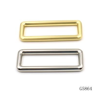 China Bag Accessories 51mm Bag Slider Buckle Metal Square Buckle Zinc Alloy Die Casting Frame Buckle Strap Adjuster for sale