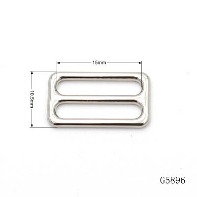 China Premium Metal Tri-glide Buckle Bikini Metal Connector Buckle Bag Strap Slider Adjuster Bag Buckle for sale