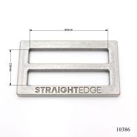 China Heavy Duty Anti Silver Metal Logo Tri-glide Buckle 45mm Strap Slider Adjust Buckles for sale