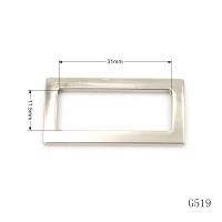 China Bag Parts & Accessories Metal Square Loop Buckle Strap Adjuster Slider Zinc Alloy Metal Frame Buckle for sale