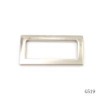 China Bag Parts & Accessories Metal Square Loop Buckle Strap Adjuster Slider Zinc Alloy Metal Frame Buckle for sale