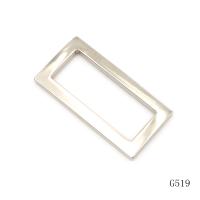 China Bag Parts & Accessories Metal Square Loop Buckle Strap Adjuster Slider Zinc Alloy Metal Frame Buckle for sale