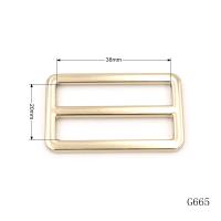 China Metal Tri-Glide Sliders 38mm Strap Adjusters Buckle for Bags and Belts for sale