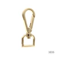 China Metal Swivel Snap Hook with D Ring 15mm Strap Clip Key Chain Clasp for Bags for sale