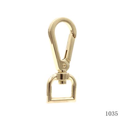 China Metal Swivel Snap Hook with D Ring 15mm Strap Clip Key Chain Clasp for Bags for sale