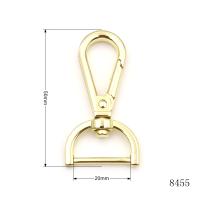 China 20mm Swivel D Ring Snap Hook Custom Carabiner Classical Design Metal Clasp for sale