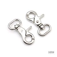 China Trigger Snap Hook with Swivel D Ring Heavy Duty Zinc Alloy Swivel Lobster Clasp 20mm for Dog Leash Handbag Strap Hardware for sale