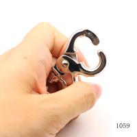 China Trigger Snap Hook with Swivel D Ring Heavy Duty Zinc Alloy Swivel Lobster Clasp 20mm for Dog Leash Handbag Strap Hardware for sale