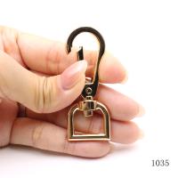 China Metal Swivel Snap Hook with D Ring 15mm Strap Clip Key Chain Clasp for Bags for sale