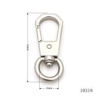 China Hexagonal Faceted Swivel Snap Hook 53mm Die-Cast Zinc Alloy Angular Trigger Clasp with 360° Swivel Ring for Handbag Keychain Pet Collar for sale