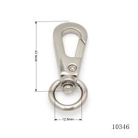 China Matt Nickel Custom Logo Engraved Swivel Snap Hook Metal Carabiner Clasp 35-50mm for Handbag Hardware for sale
